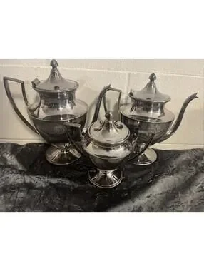Other | Vintage Wm A Rogers New York Silver Plate 3pc Tea Coffee Set ...